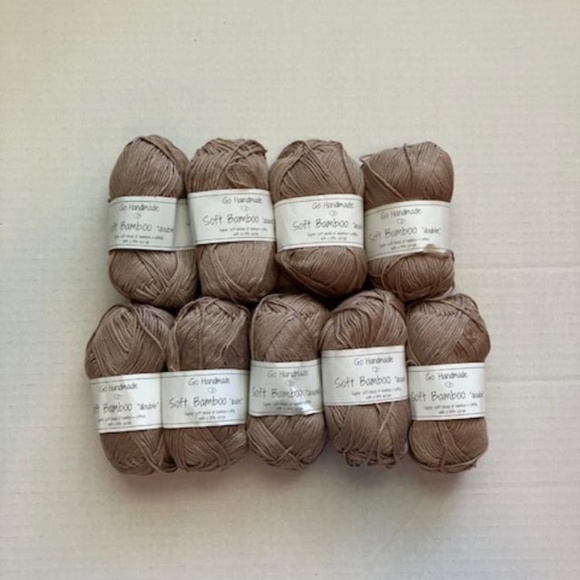 Go Homemade | Other | Go Homemade Soft Bamboo Double Yarn 9 Skeins Nude ...